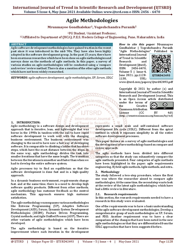 Agile Methodologies | PDF | Software Development Process | Agile ...