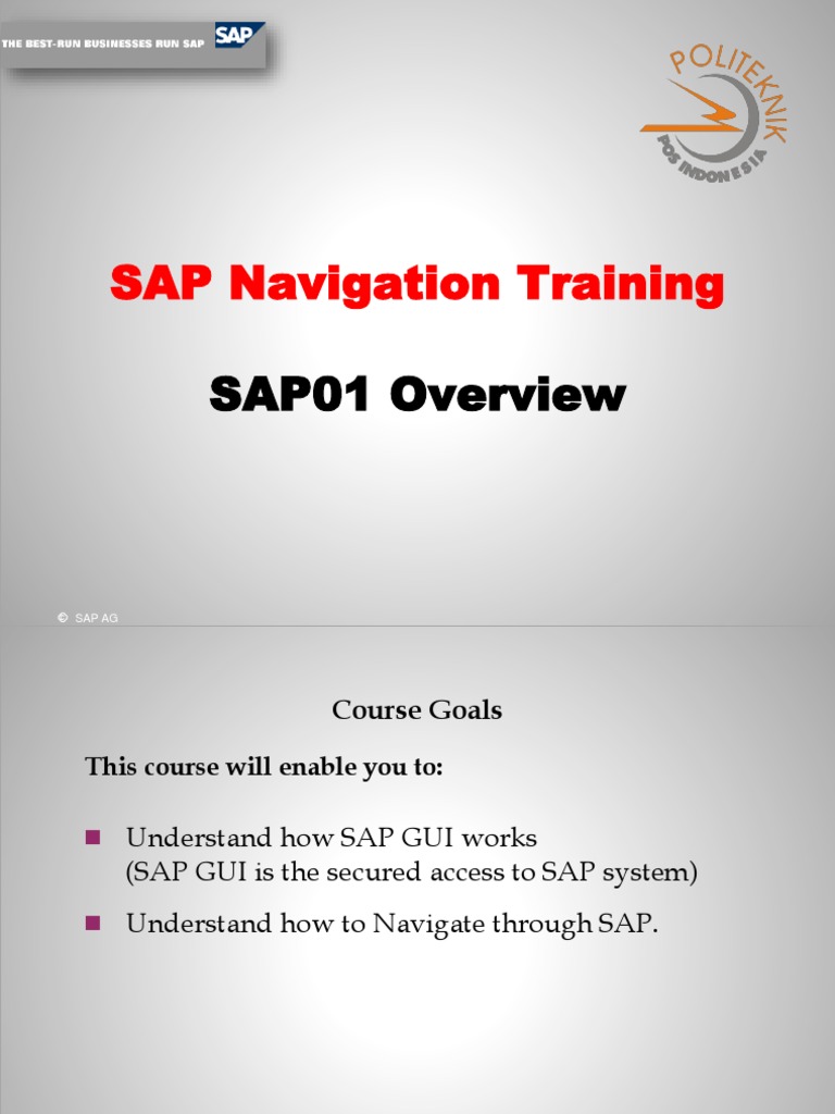 Sap01 Unit 2 - Navigation | PDF | Menu (Computing) | System Software