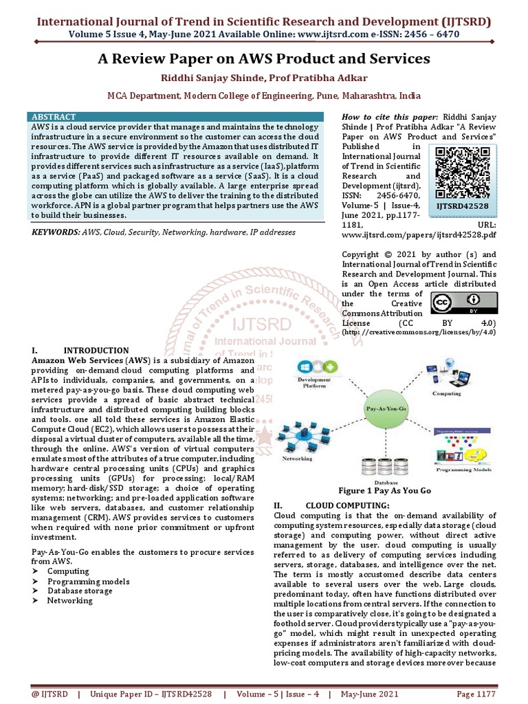 A Review Paper On AWS Product and Services | PDF | Amazon Web Services ...
