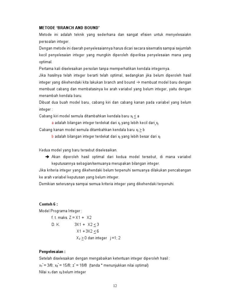 Metode Branch and Bound | PDF | Metode & Bahan Ajar