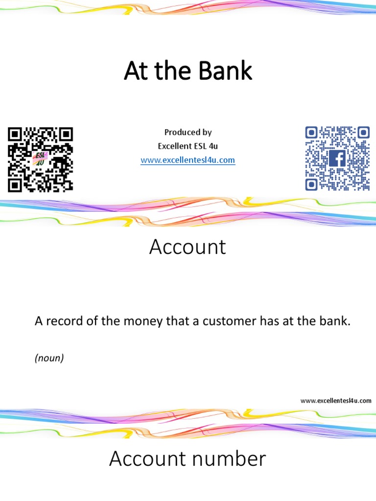 At The Bank Flashcards | PDF | Automated Teller Machine | Banks