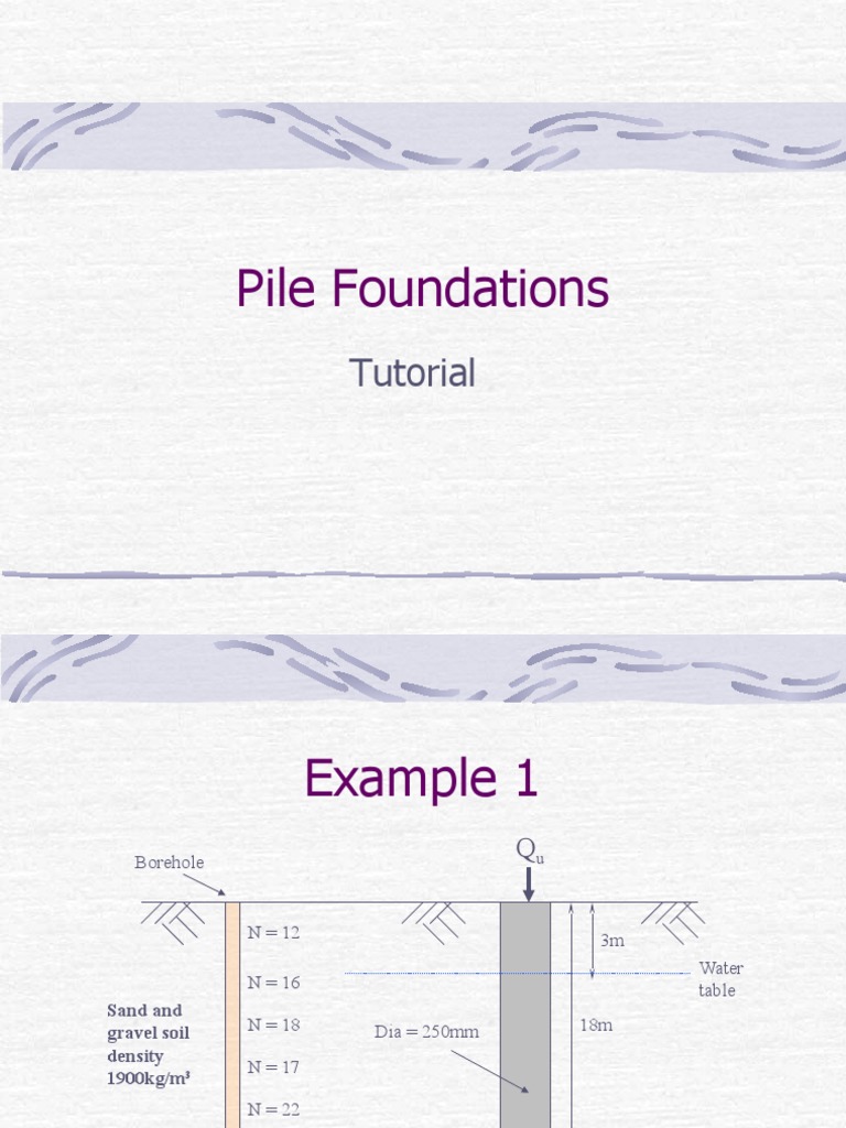 Black Pile Foundations Tutorial | PDF | Deep Foundation | Sand