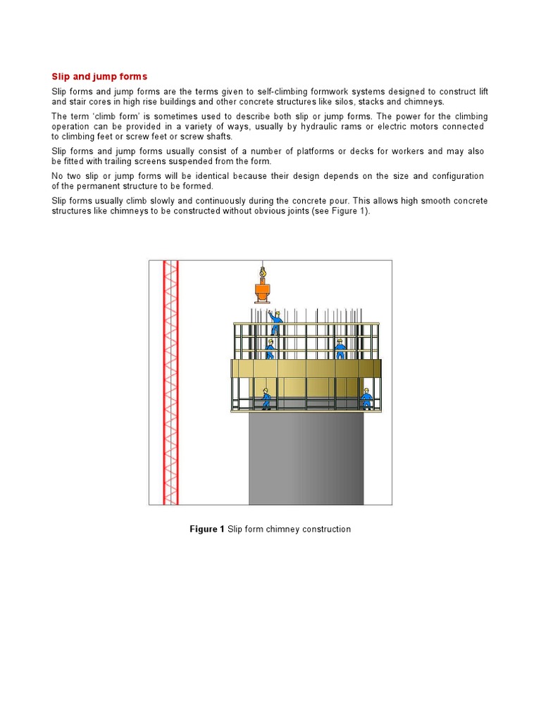 Slip and Jump Forms: Figure 1 Slip Form Chimney Construction | PDF