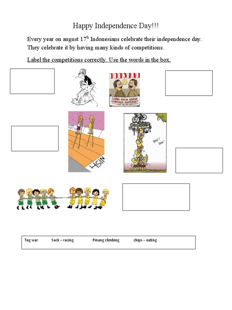 Worksheet Independence Day | PDF