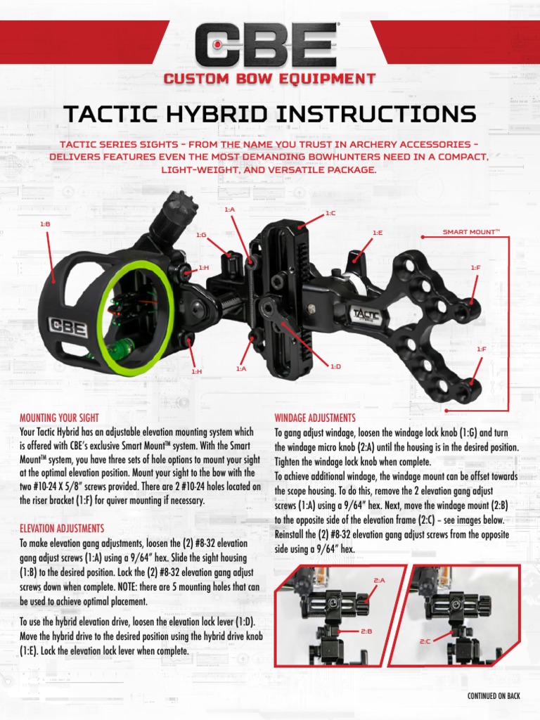 CBE Tactic Hybrid Instructions WEB | PDF | Archery | Screw