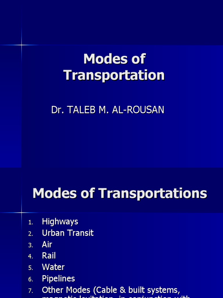 3 - Modes of Transportation | PDF | Mode Of Transport | Public Transport
