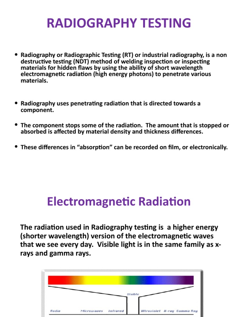 Radiography Testing | PDF | Gamma Ray | Radiography