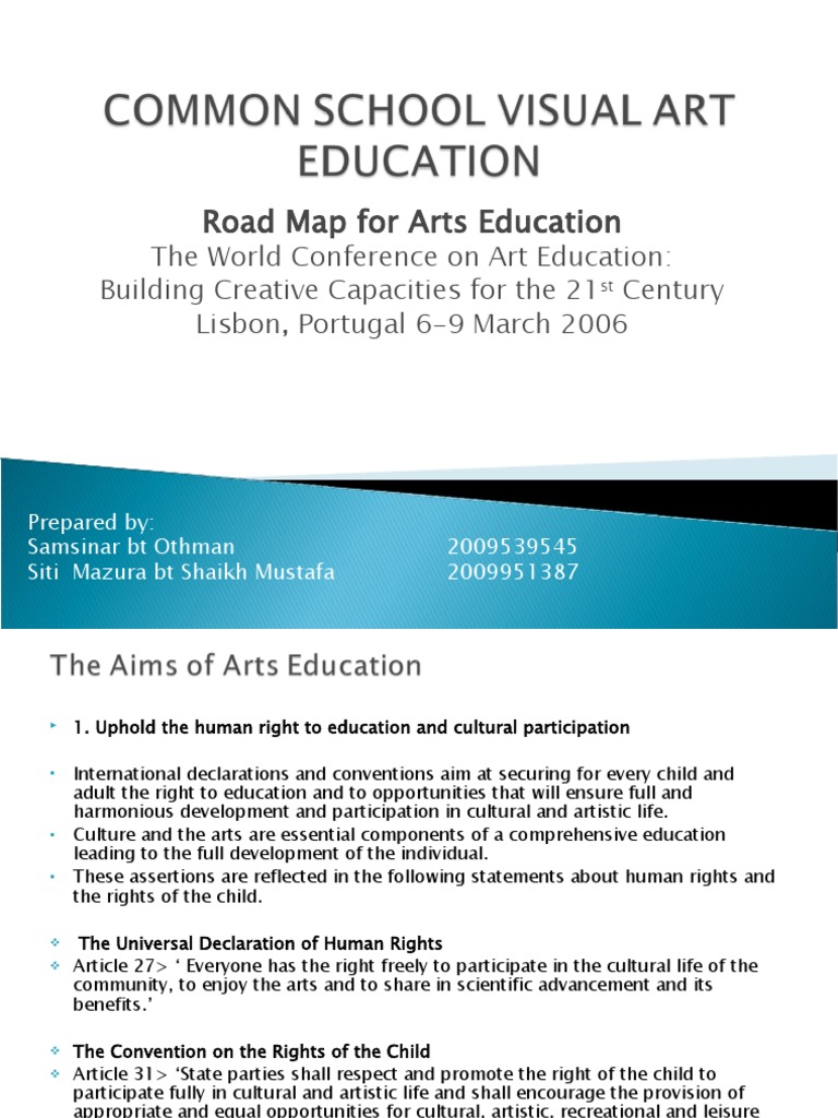 Road Map For Arts Education | PDF | Teachers | Curriculum