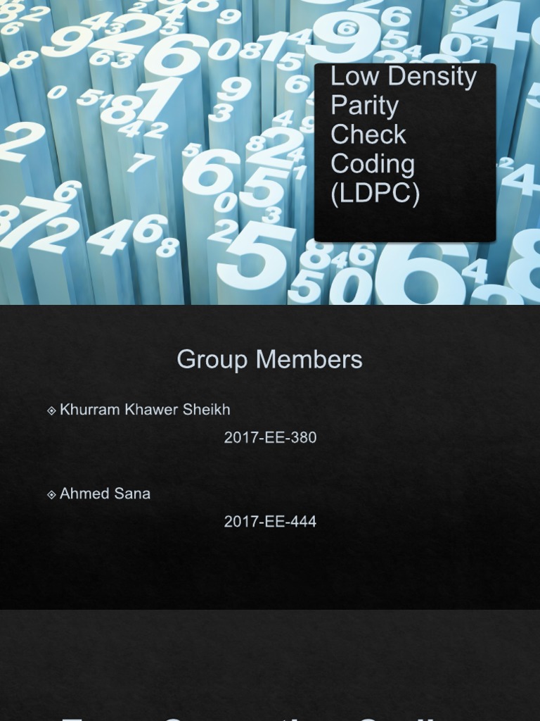 Low Density Parity Check Coding (LDPC) | PDF | Computers