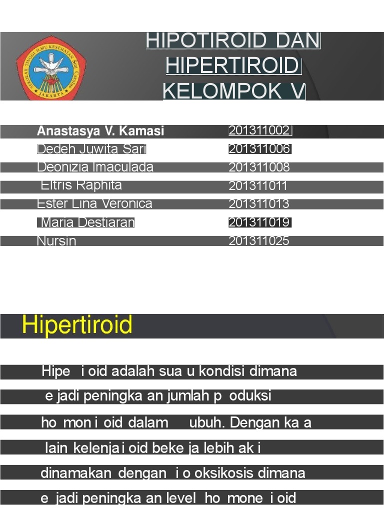 HIPOTIROID DAN HIPERTIROID | PDF