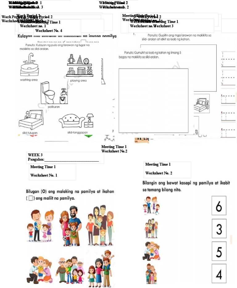 Worksheet Week 6 Kinder | PDF