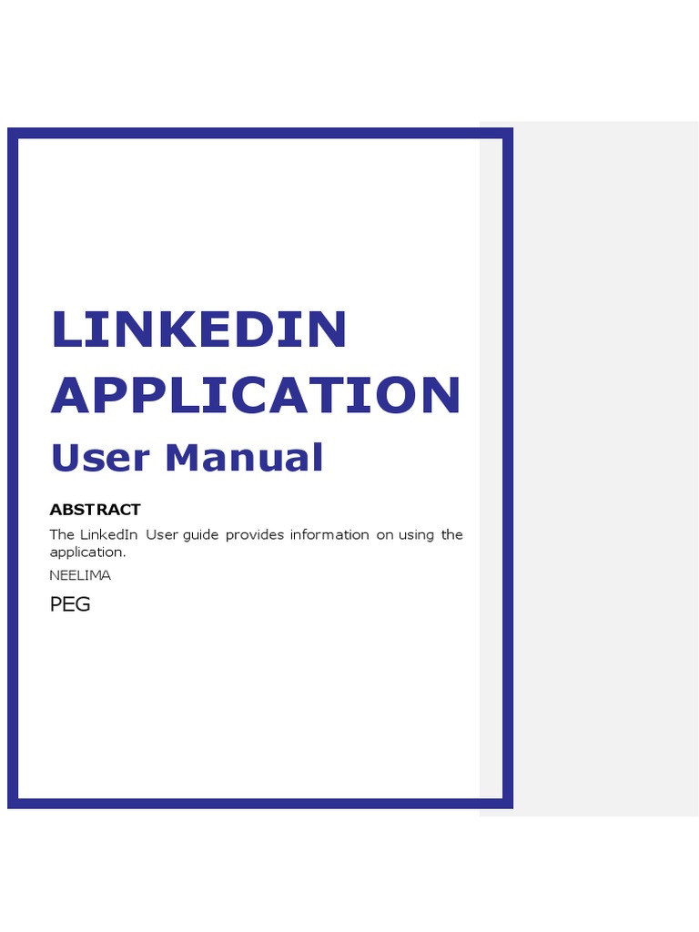 LinkedIn User Manual | PDF | Linked In | Internet Privacy
