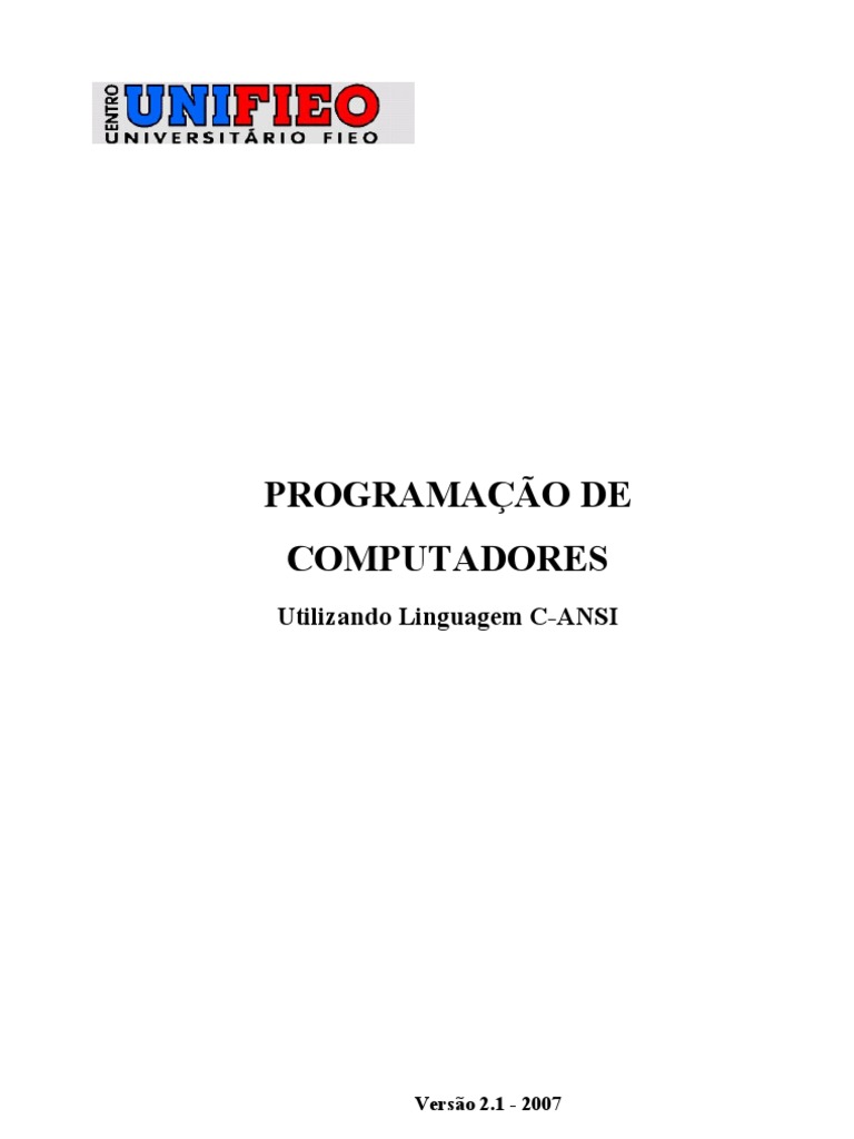 Apostila Programacao | PDF | C (linguagem de programação) | Linguagem ...