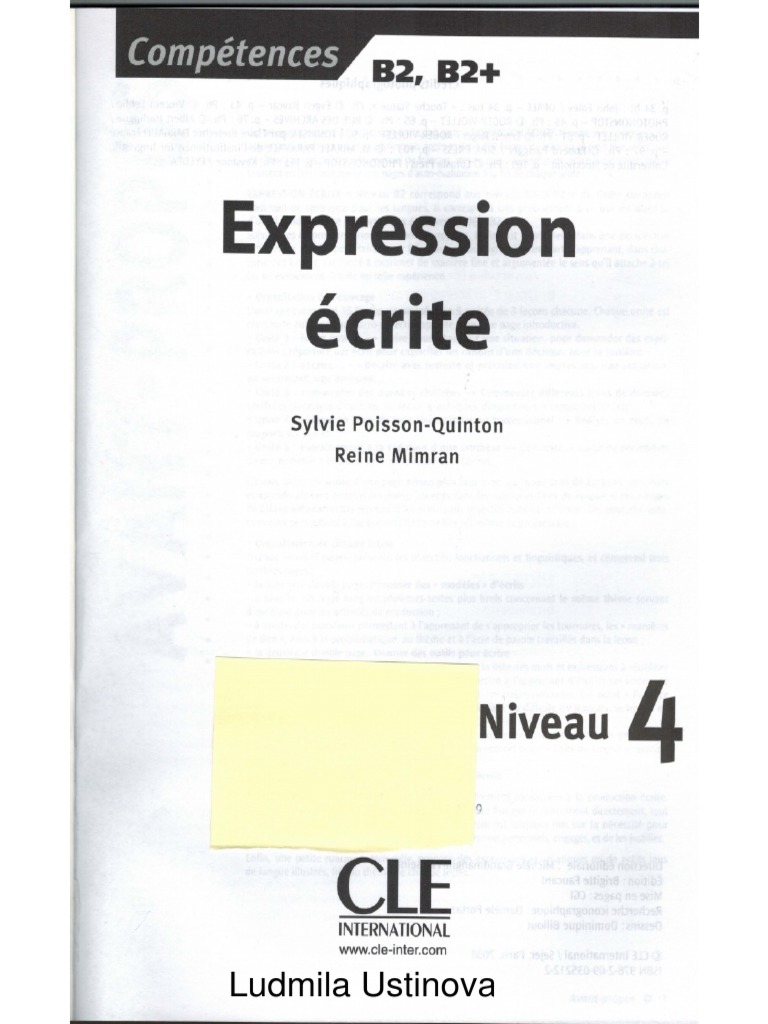 Expression Ecrite B2 | PDF