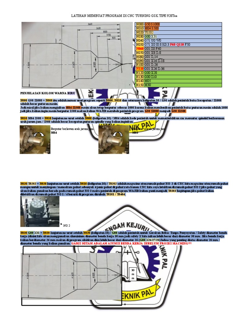 Judul Pemrograman CNC Turning | PDF