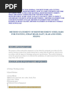 Method Statement For I Beam Installation | PDF | Welding | Construction