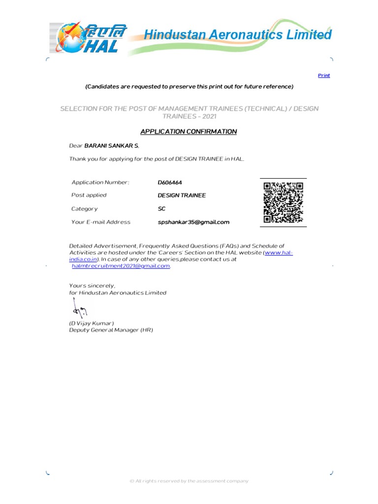 Hal Online Registration | PDF