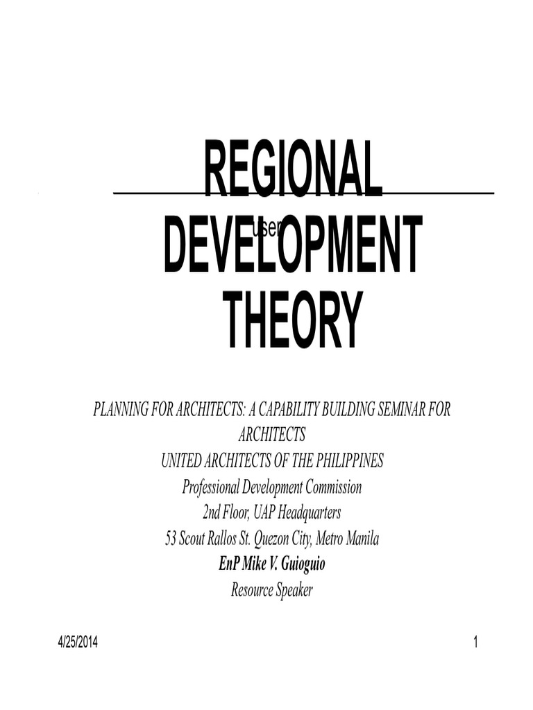 Regional Development Theory | PDF | Economic Growth | Economic Development