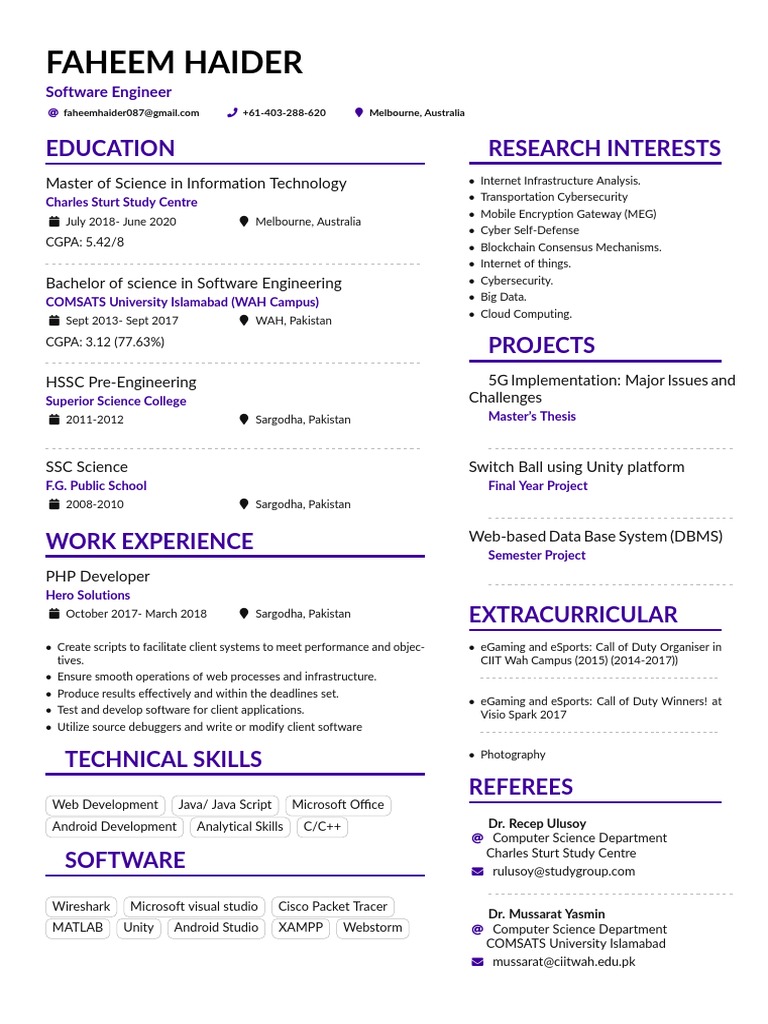 Faheem Haider: Education Research Interests | PDF | Computer Security ...