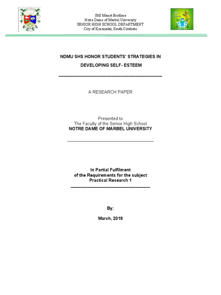 A Research Paper | PDF | Self Esteem | Interview