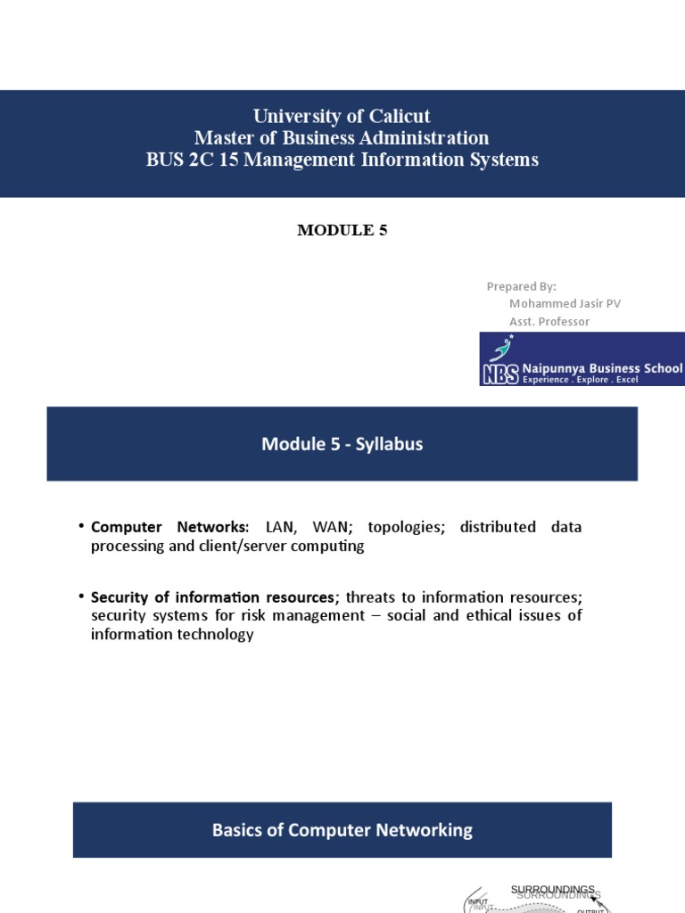 University of Calicut Master of Business Administration BUS 2C 15 ...