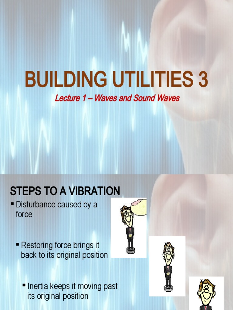 2021 Building Utilities 3 Module 1 Lecture 1 Waves And Sound Waves S