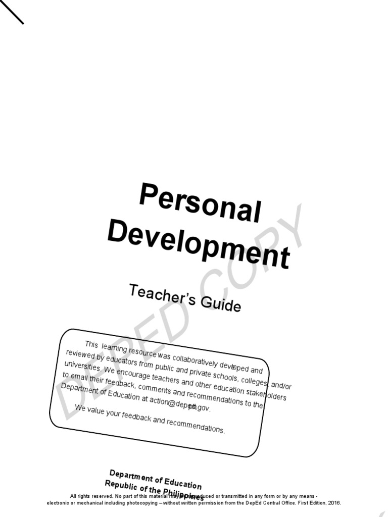 Per - Devt. TG Shs v.1 | PDF | Rubric (Academic) | Adolescence