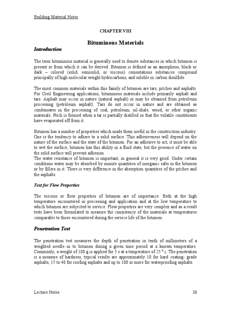 Bituminous Materials: Test For Flow Properties | PDF | Asphalt | Viscosity