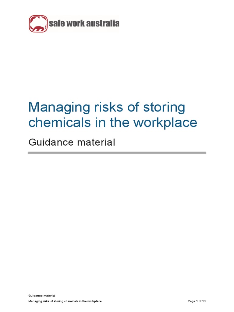 Managing Risks of Storing Chemicals in The Workplace - 0 | PDF ...