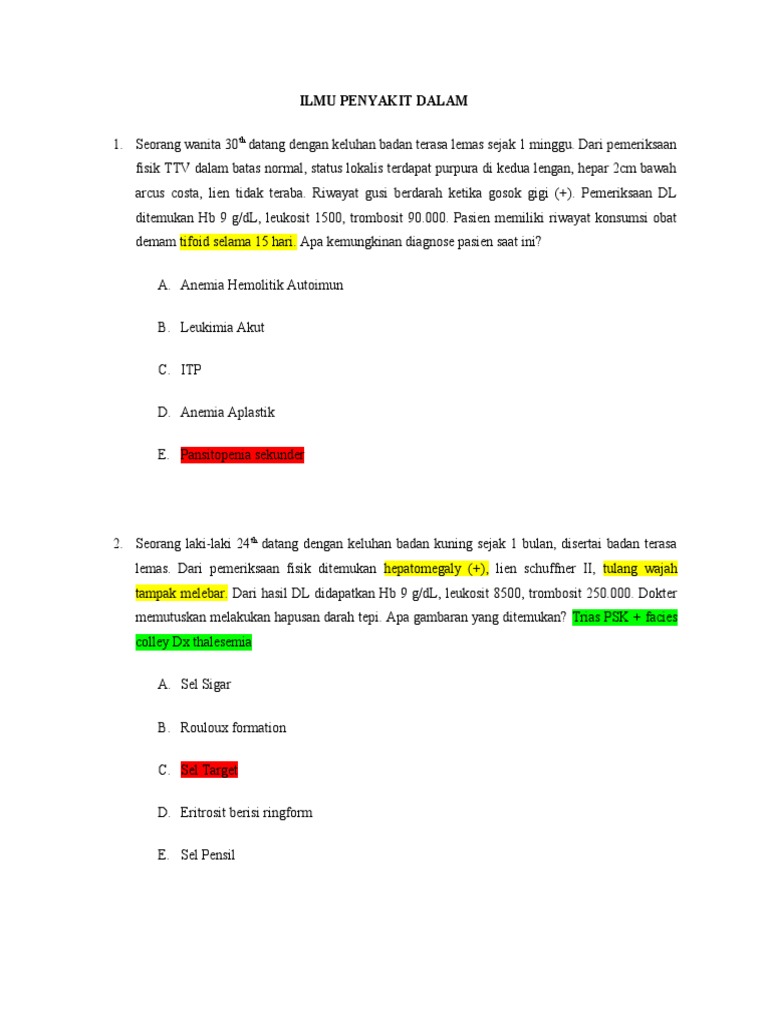 SOAL IPD Jwaban | PDF