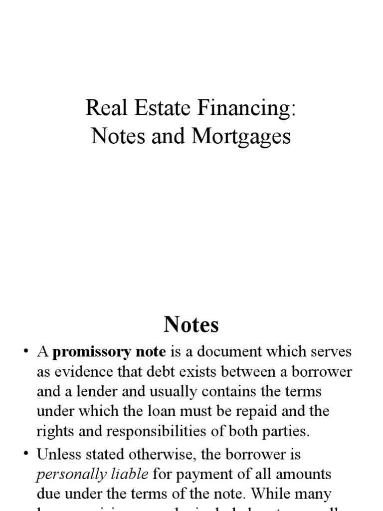 Understanding Mortgage Notes and Defaults | PDF | Mortgage Law ...