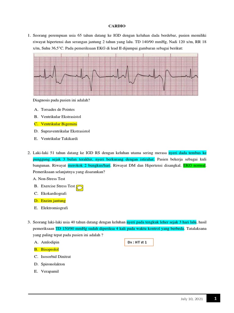 CARDIO Jawaban | PDF