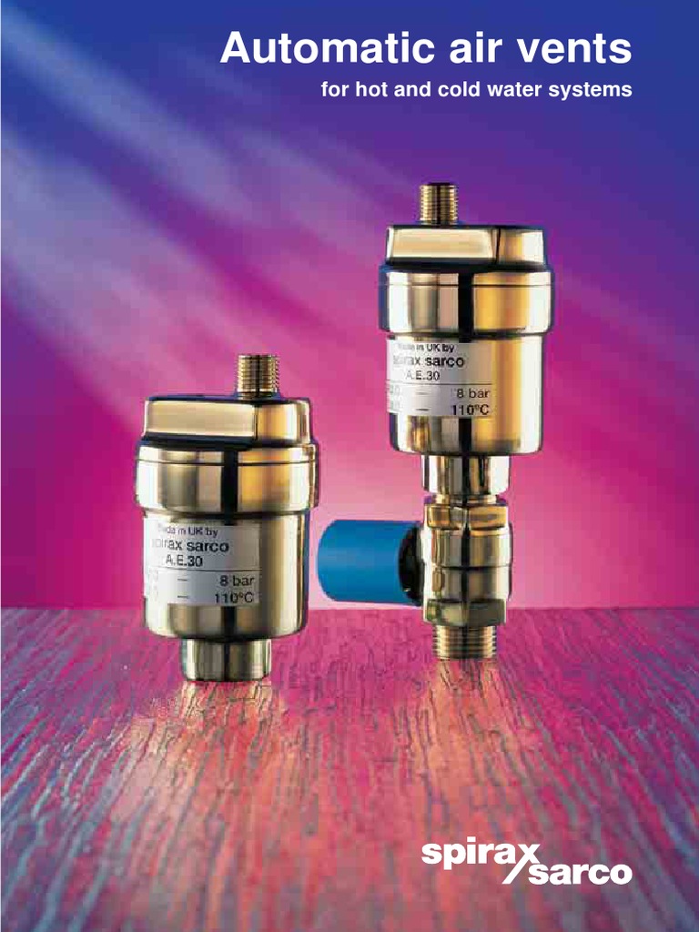 Automatic Air Vents: For Hot and Cold Water Systems | PDF | Valve ...