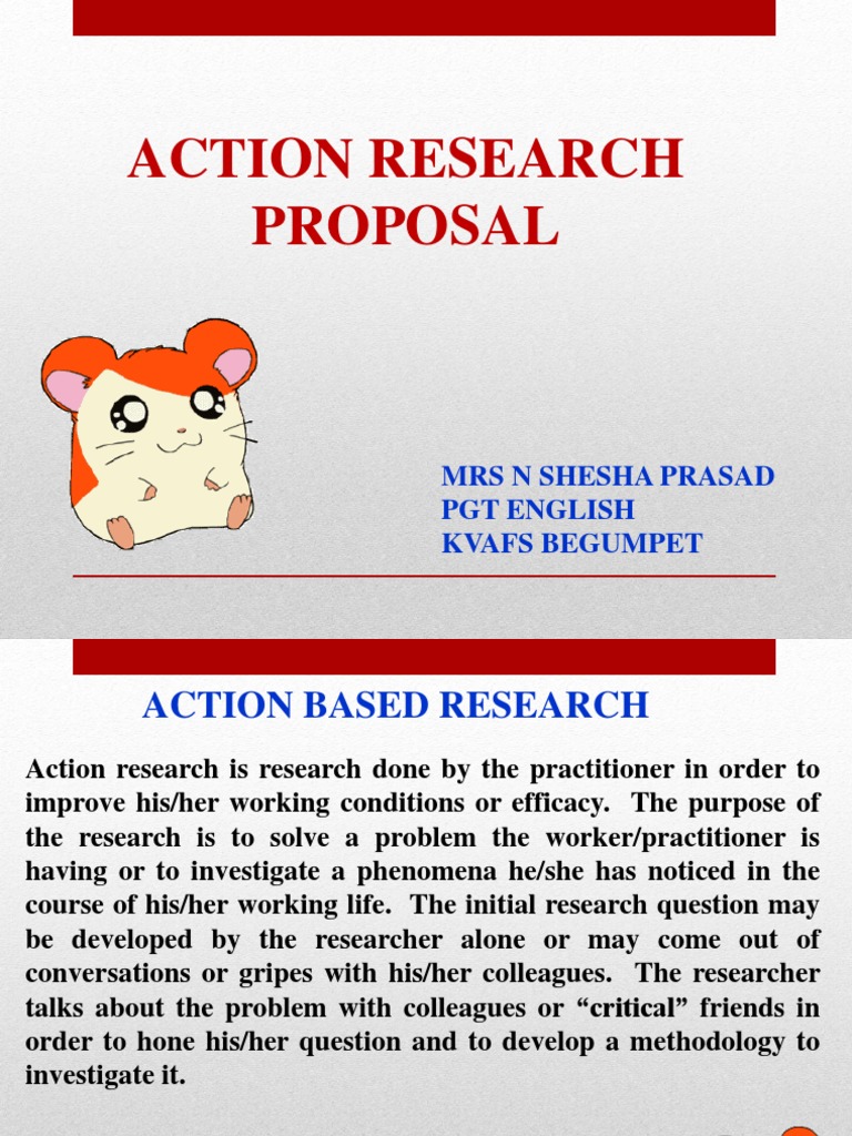 Action Research Proposal: Mrs N Shesha Prasad PGT English Kvafs ...
