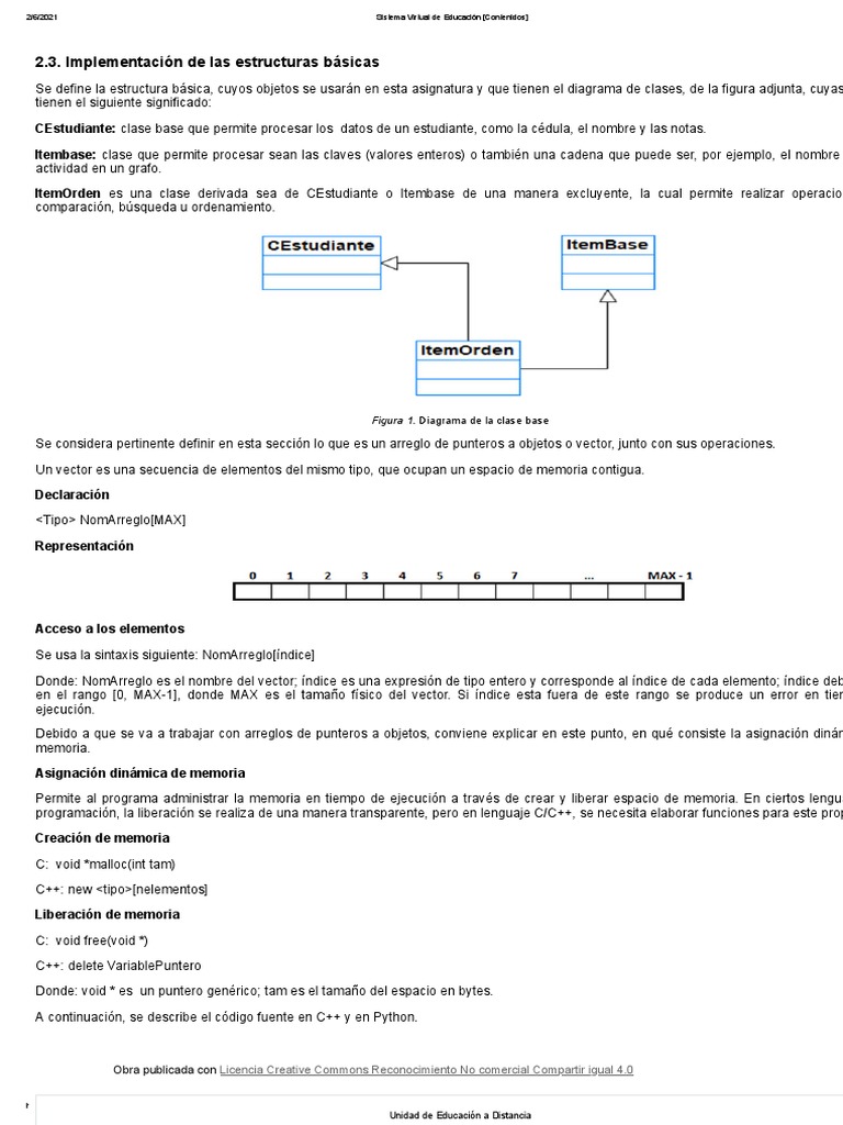 Implementación de Las Estructuras Básicas | PDF | C ++ | Estructura de ...