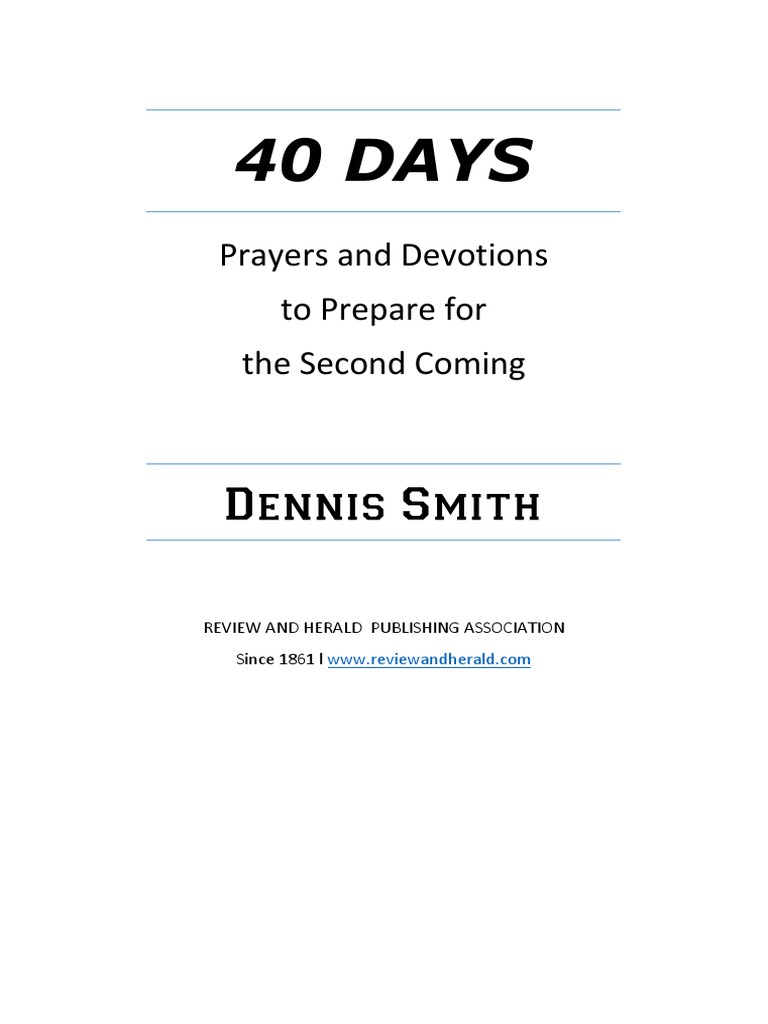 40 Days of Prayer and Devotion | PDF | Baptism With The Holy Spirit ...