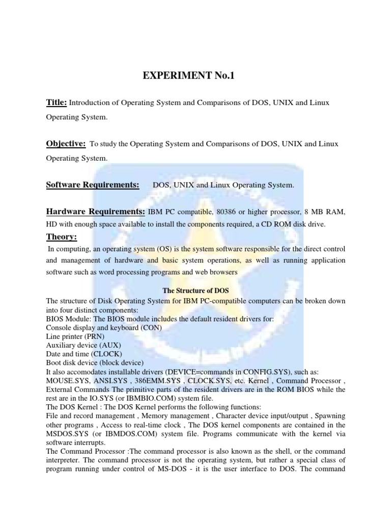 OS Ex - No - 1 | PDF | Operating System | Kernel (Operating System)
