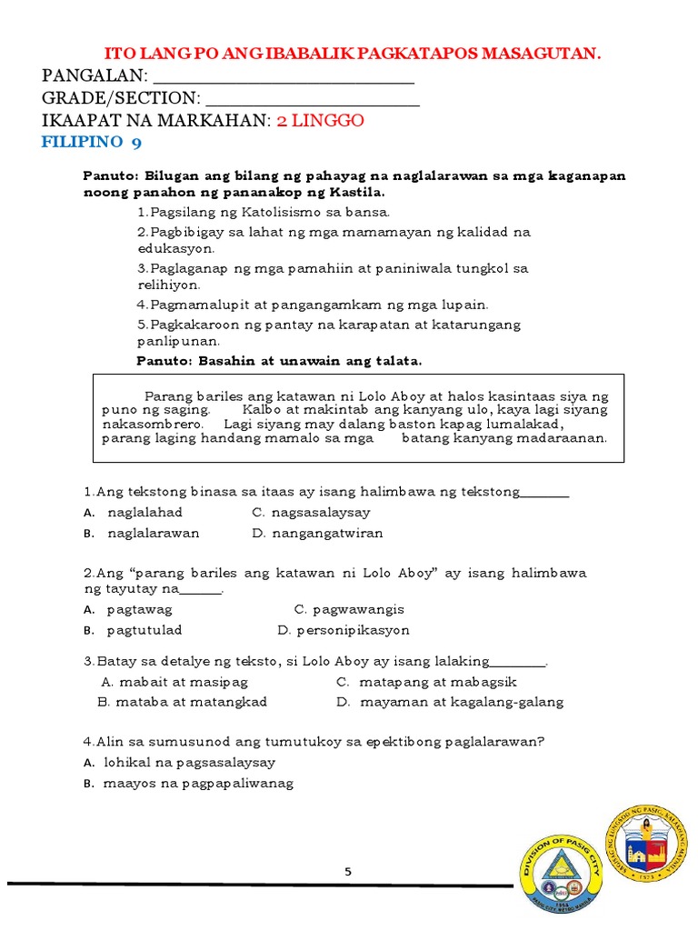FIL9 Q4 M2sgt | PDF