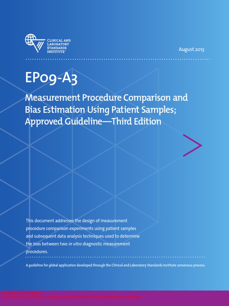 Measurement Procedure Comparison and Bias Estimation Using Patient ...