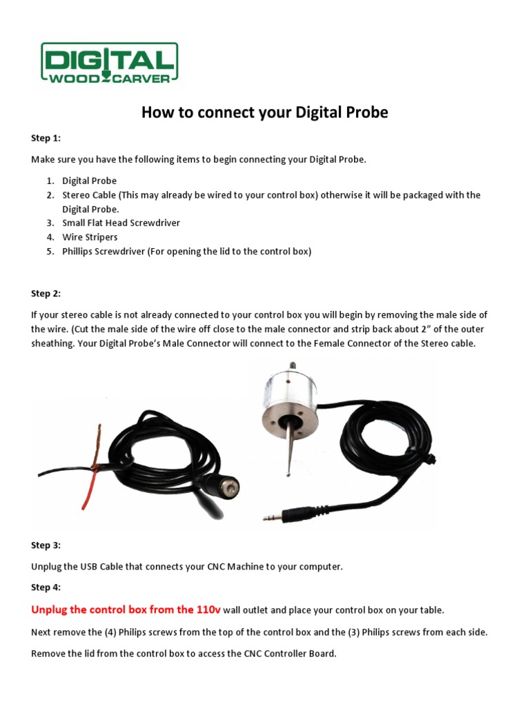 Connecting Digital Probe to PlanetCNC | PDF | Screw | Electronics