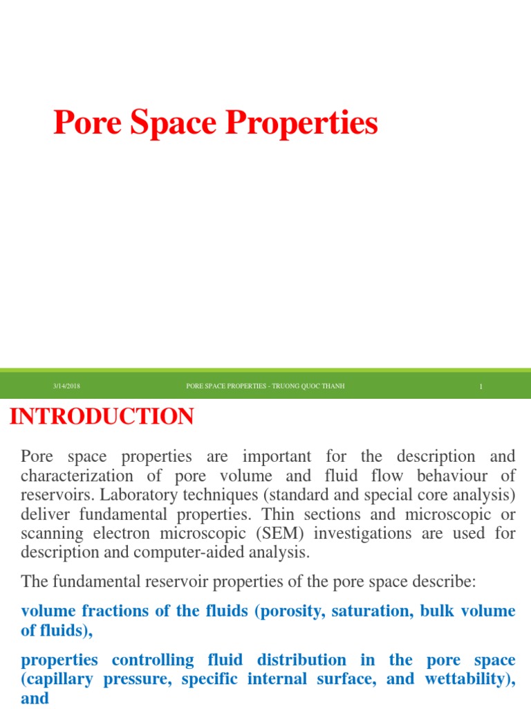 Reservoir Pore Space Analysis | PDF | Porosity | Petroleum Reservoir