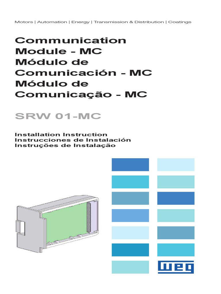 WEG srw01 Communication Module MC 0899.5846 Installation Guide English ...