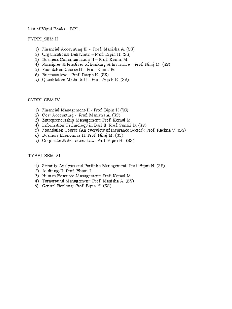 List of Vipul Books | PDF