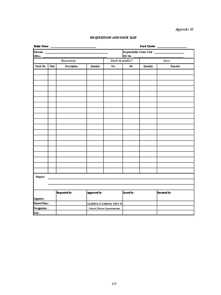 Appendix 63 RIS | PDF