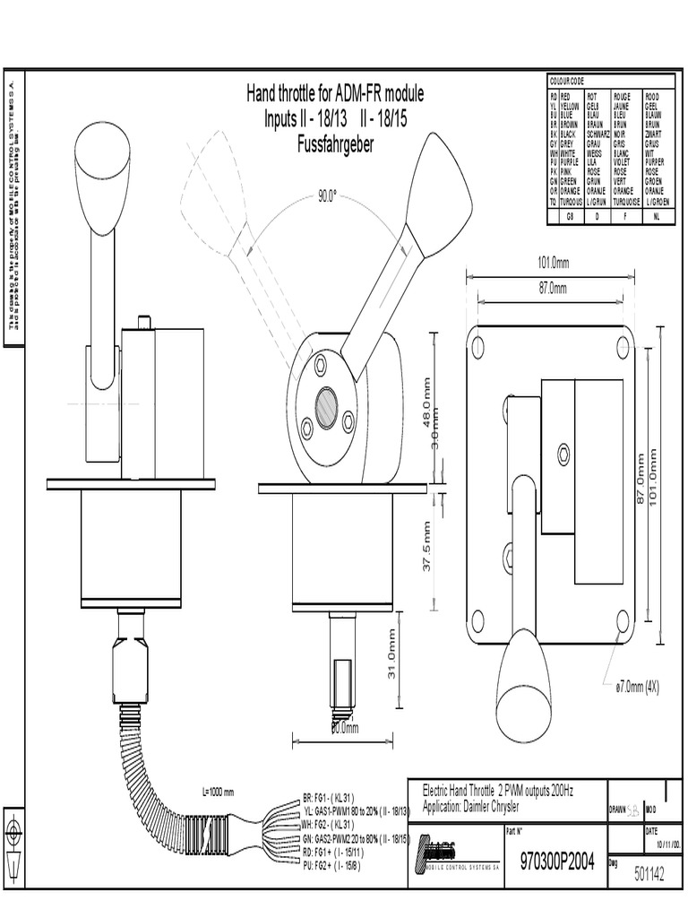 MCS Hand Throttle ADM FR Drawing1 | PDF | Artistic Techniques | Color