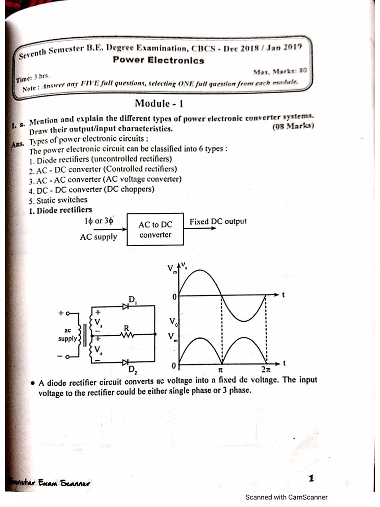 Power Electronic Exam Scanner | PDF