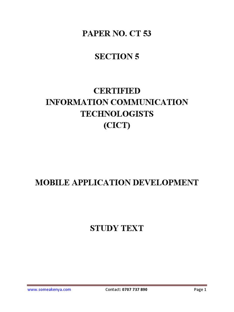 Mobile Application Development | PDF | Mobile App | Mobile Device