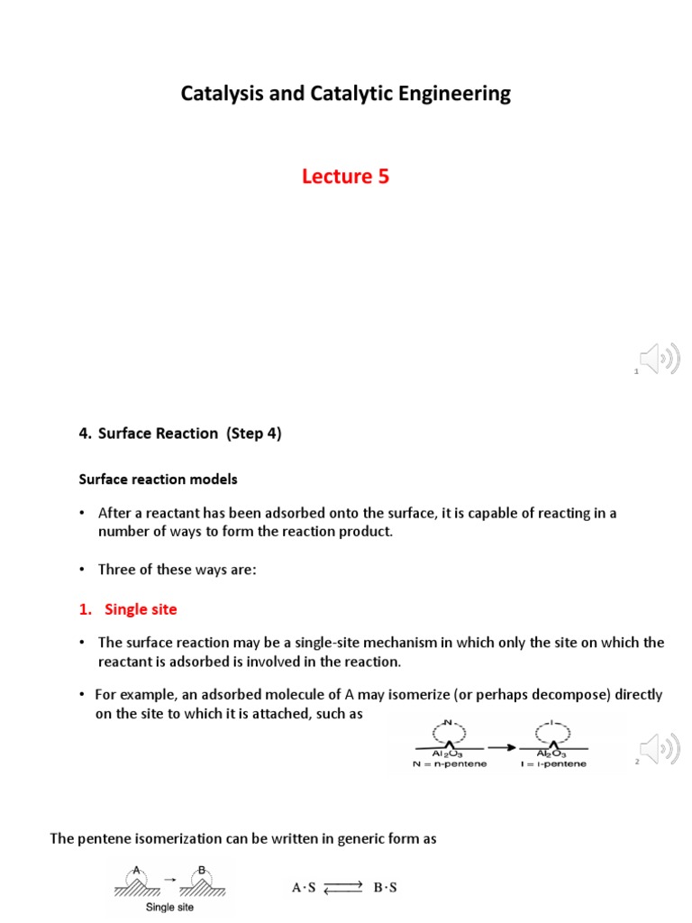 Catalysis and Catalytic Engineering | PDF | Adsorption | Chemical Reactions