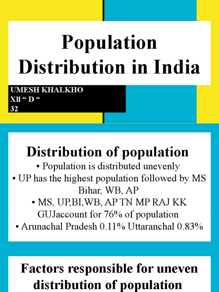 Population Distribution in India | PDF