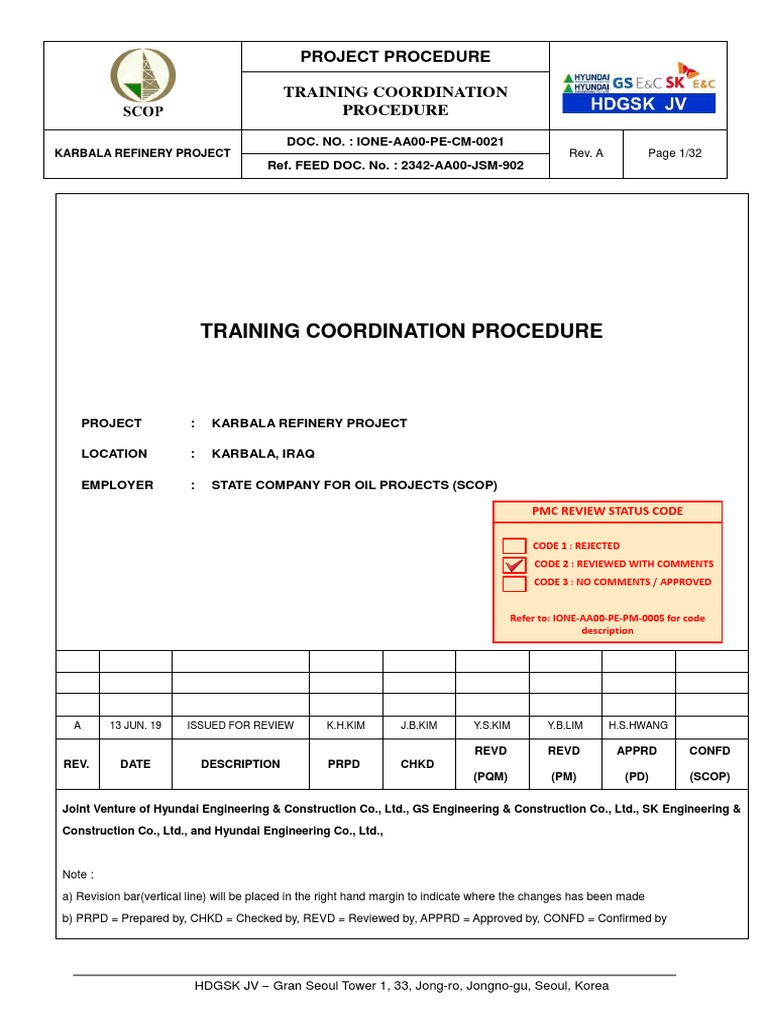 Training Coordination Procedure Rev.A - PMC Comments | PDF | Employment ...
